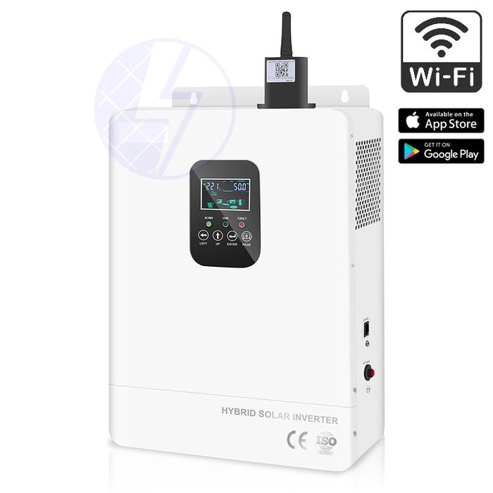 Jual HF 5000W Inverter Hybrid 48V MPPT 100A WiFi LCD+LED Solar PV 6000Wp - Kota Batam - Elektrik ...