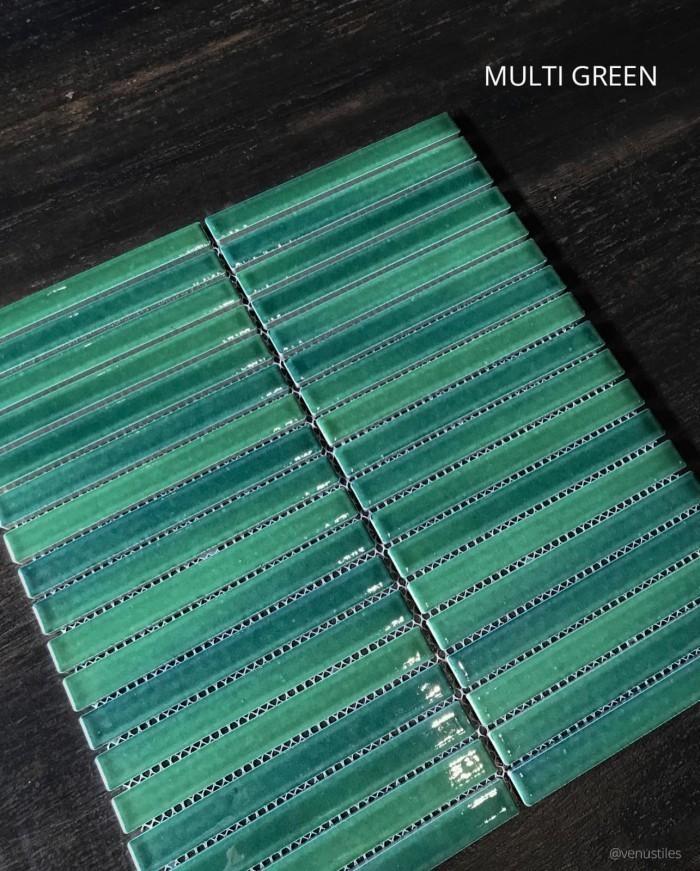 Jual Mosaic Merek Venus Tiles Type Pottery Linea Striped Multi Green ...