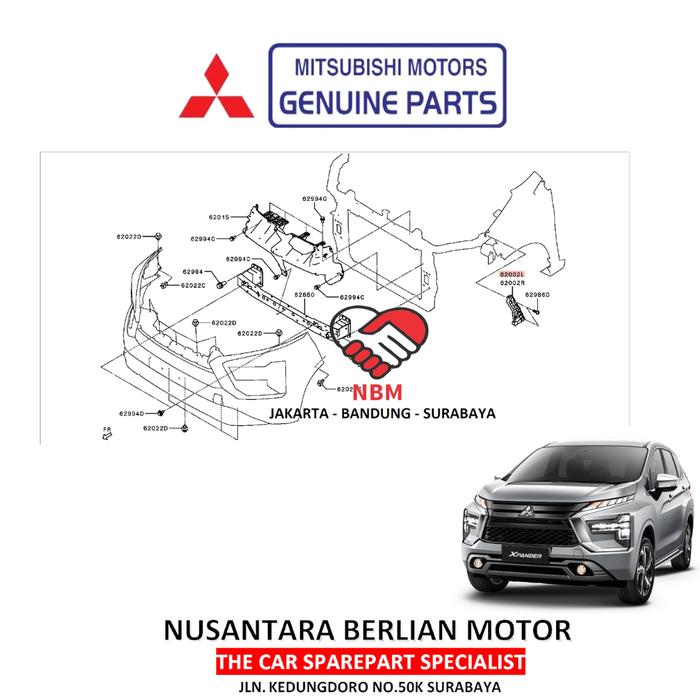 Jual BRACKET BUMPER DEPAN KIRI XPANDER FACELIFT 2021 KEATAS 6400L219 ...