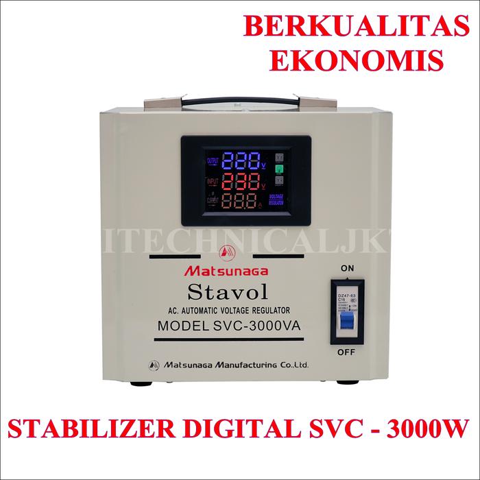 Promo STAVOLT SVC DIGITAL 3000W MATSUNAGA STAVOL STABILIZER LISTRIK ...
