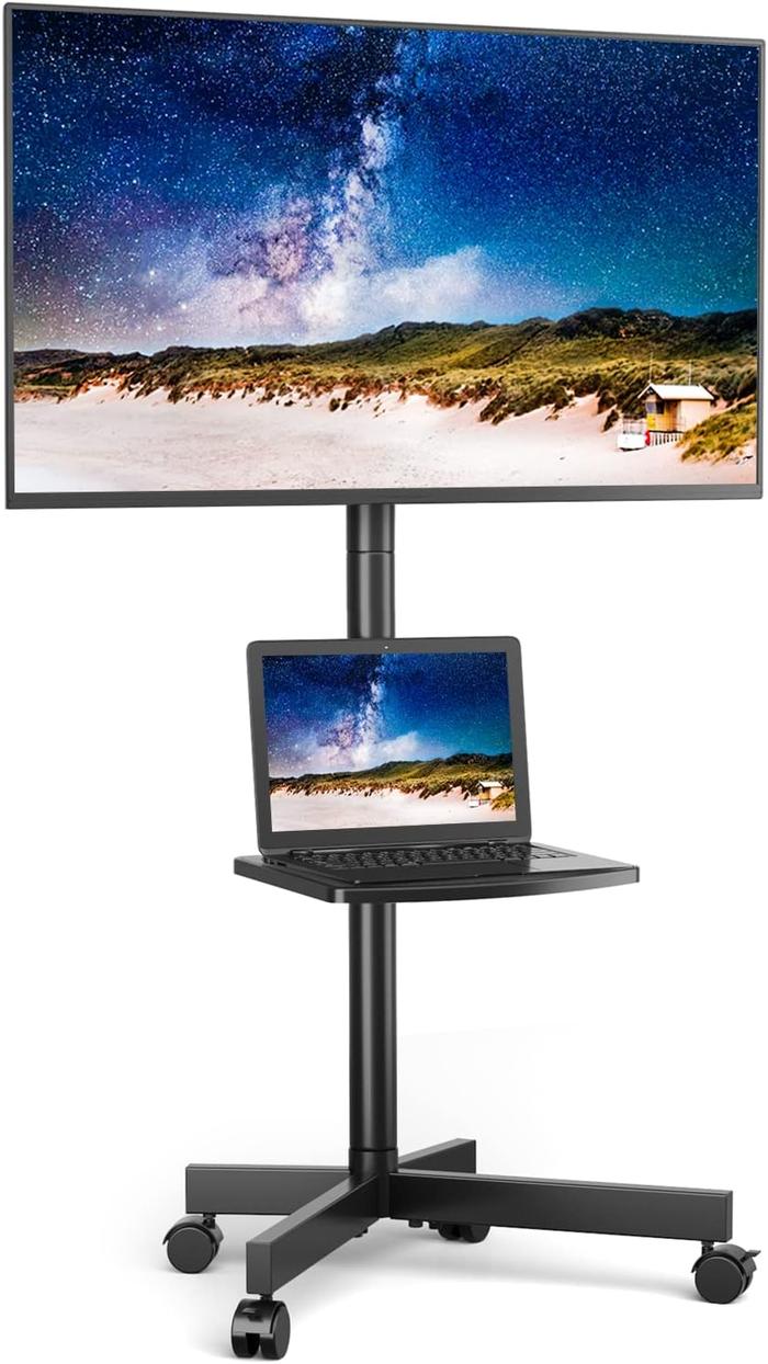 Jual Stand Tv floor 23 - 60 inch Mobile tv standing adjustable import ...