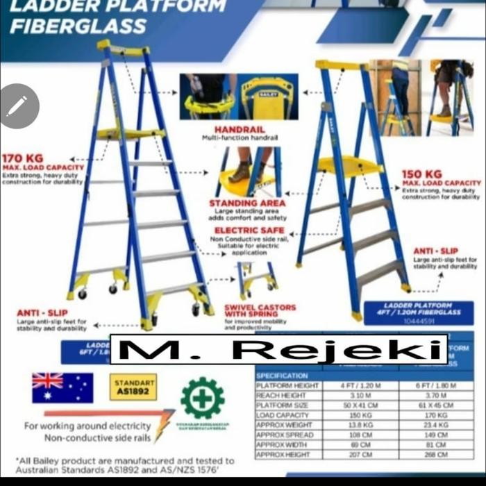 Jual TANGGA LADDER PLATFORM 6FT / 1.80 M FIBERGLASS - Jakarta Barat ...