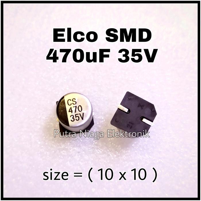 Jual Elco SMD 470uF 35V Alumunium 470 uF 35Volt Aluminum Kapasitor ...