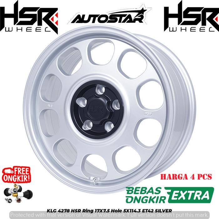 Jual velg mobil hsr ertiga xl7 xpander innova harrier hsr klg R17 pcd ...