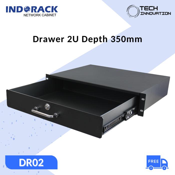 Jual INDORACK Drawer 2U Depth 350mm W/ Lock Laci Rackmount Rak Server ...