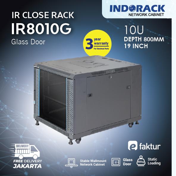 Promo Close Rack 10U IR8010G Glass Door - Rack Server Indorack - Kota ...