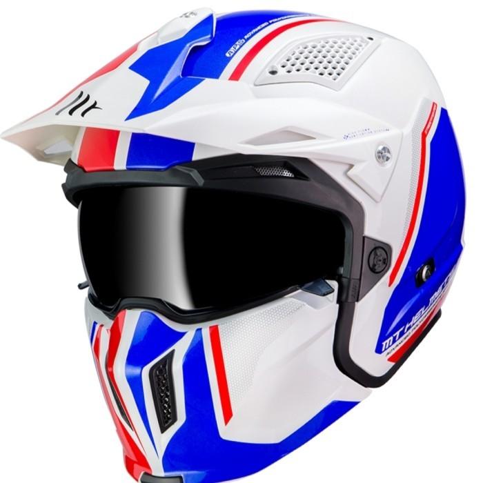 Promo MT Streetfighter SV Twin B7 Pearl Blue | | Modular Helmet Cicil 0 ...