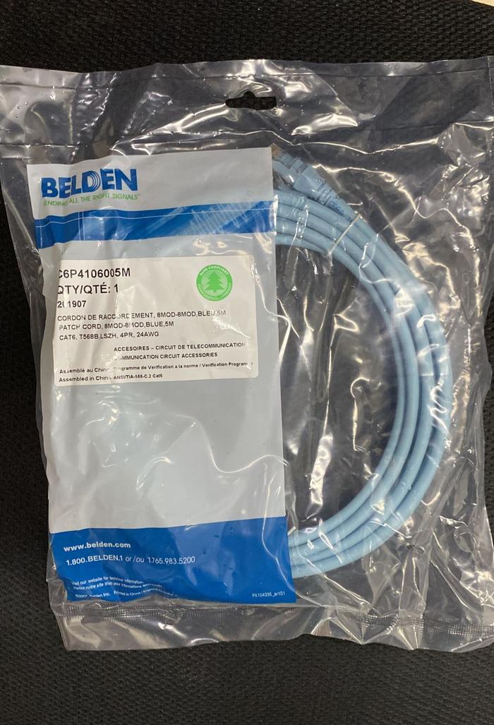 Jual Belden Patchcord CAT6 5Meter / Kabel Lan Belden CAT6 5M cat6 5 ...