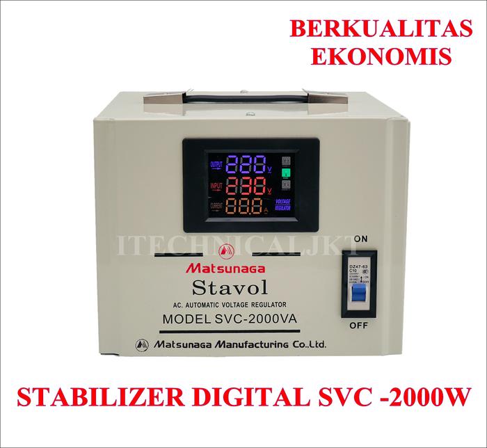 Jual STAVOLT SVC DIGITAL 2000W MATSUNAGA STAVOL STABILIZER LISTRIK ...
