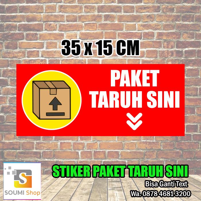 Jual Cetak Stiker Vinyl Paket Taruh Disini Sticker Hires 35 x 15 CM ...