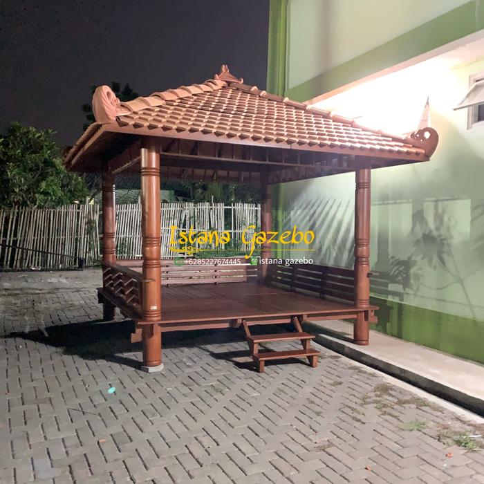 Jual Gazebo 3x3 m tiang motif - Kab. Jepara - istana gazebo | Tokopedia