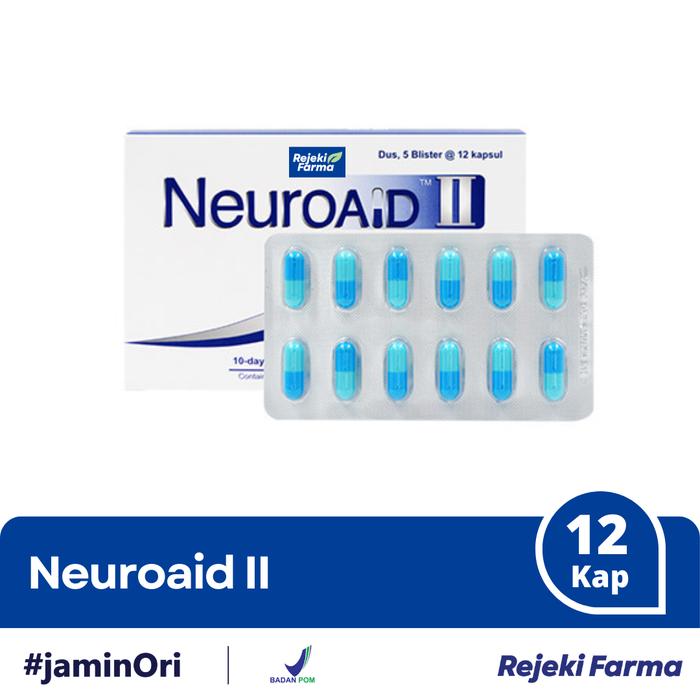 Jual [BPOM] Neuroaid II - 1 Strip isi 12 Kapsul Neuro Aid 2 MLC 901 ...