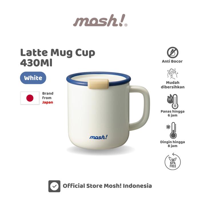 Jual Mosh New Latte Mug Cup White 430ml - Jakarta Timur - Mosh Indonesia | Tokopedia