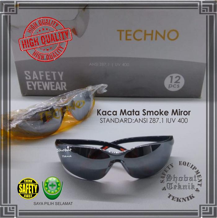 Jual Kaca mata Safety Smoke Miror Standar ANSI Z87 1 IUV 400 - Kota ...