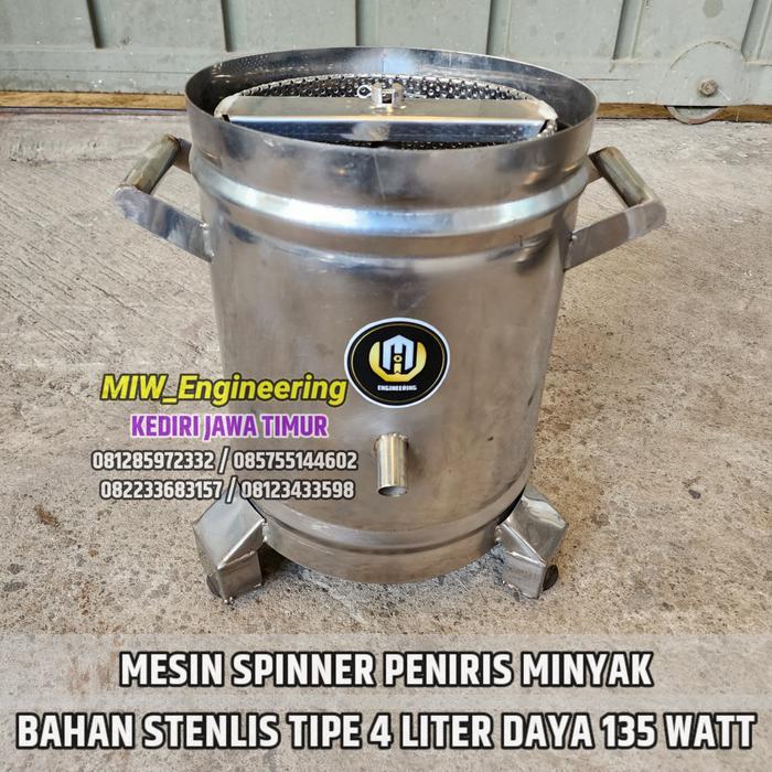 Jual Mesin Spinner Pengering Peniris Minyak Bawang Goreng Tipe 4 Liter ...