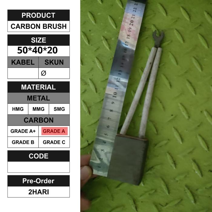 Jual Custom carbon brush 50*40*20 mm bahan carbon hitam grade A - Kab ...
