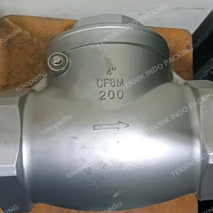 Jual SWING CHECK VALVE SS 316 drat 4"/klep tabok stainless - Jakarta ...