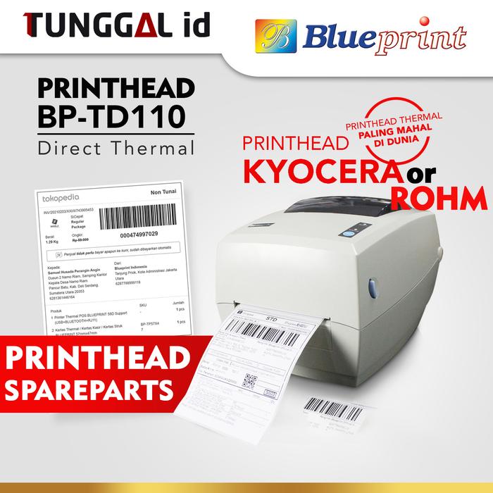 Jual PrintHead Printer Thermal BLUEPRINT TD110 TD110D X TD110BT - Kota ...