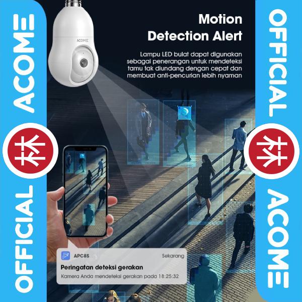 Jual Acome Apc8s Smart Ip Wifi Camera Cctv 2.5k 1440p Kamera Bohlam E27 Di Seller Noelle ...