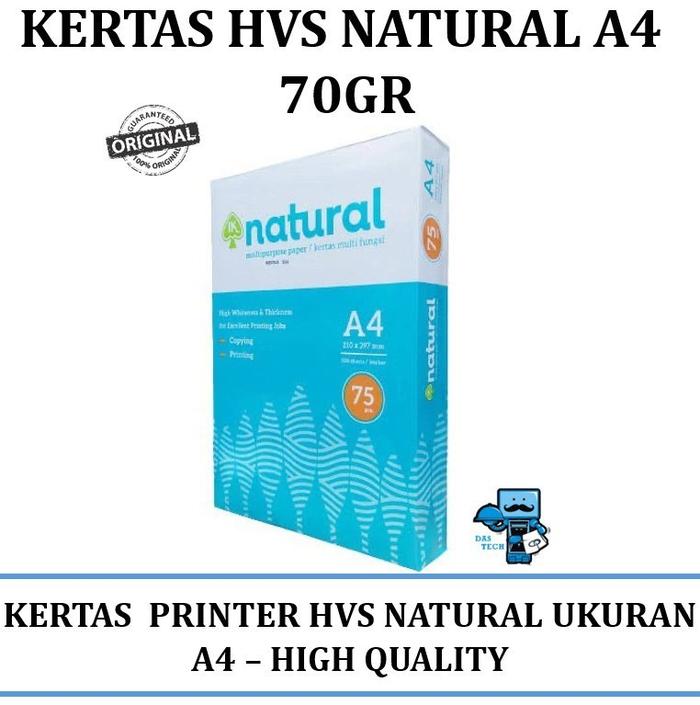 Jual KERTAS HVS | PRINT | FOTOCOPY NATURAL A4 70 GSM - Jakarta Pusat - Das Livia Computer ...