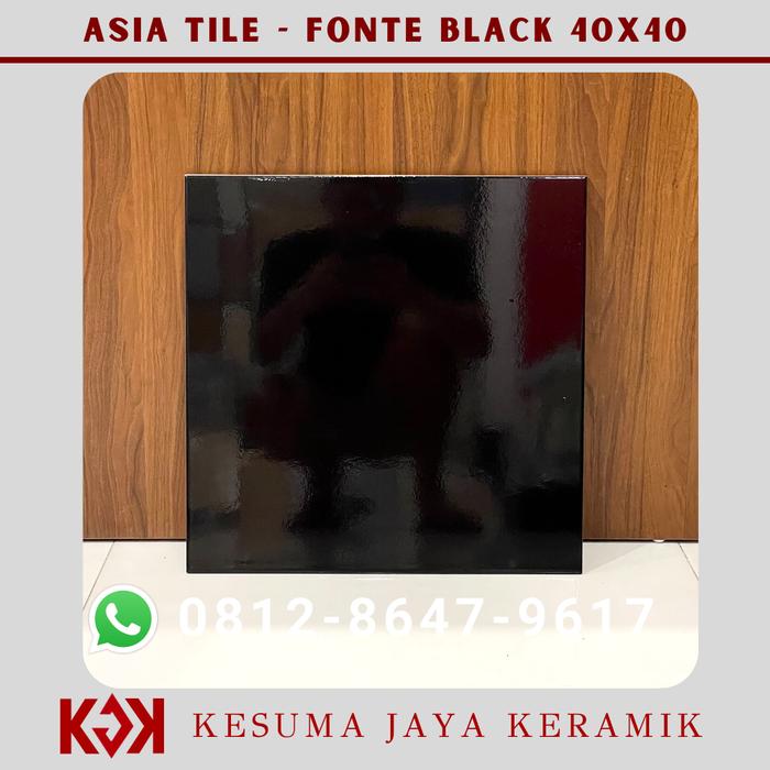 Jual Keramik Hitam Polos 40x40 Asia Tile Fonte Black - Jakarta Barat ...
