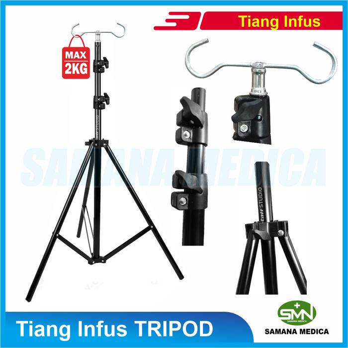 Jual Tiang Infus Tripod Aluminium Kaki 3 - Tiang Infus Tripod FREE TAS ...
