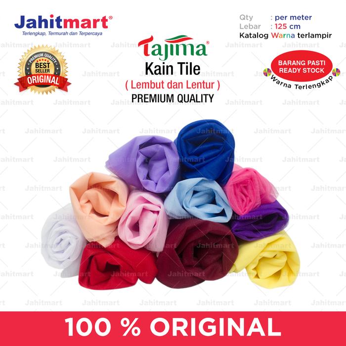 Jual KAIN TILE / TULLE / WARNA POLOS PERMETER - 04 Merah Muda - Jakarta ...