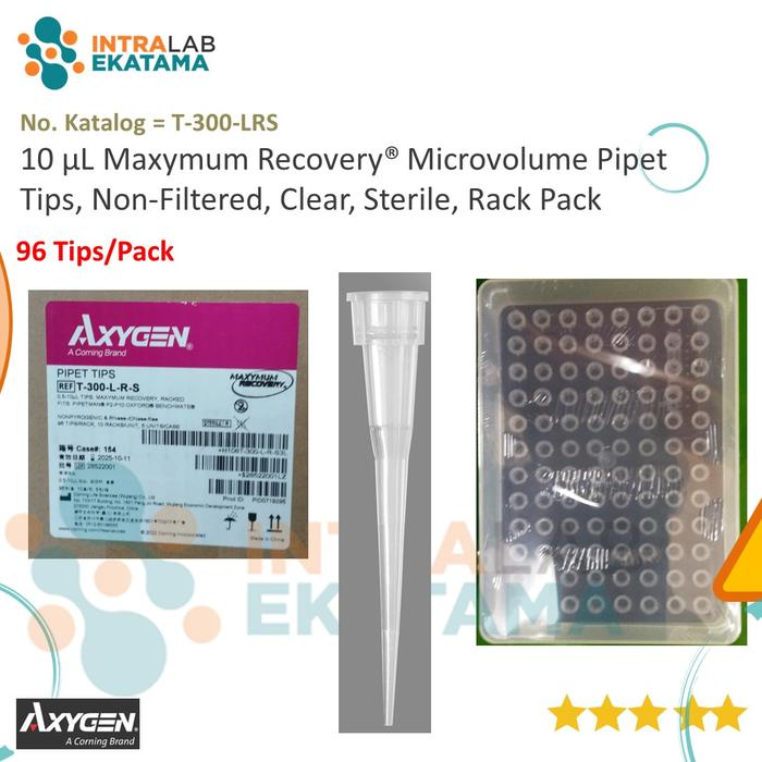 Jual 10 µL Microvolume Pipet Tips, Clear, Sterile (96 tips/rack) - Kota ...