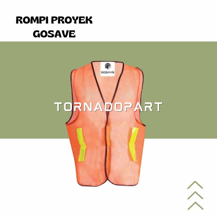 Jual Rompi Safety Vest GOSAVE / Rompi/Vest Jaring GO SAVE Orange Proyek ...