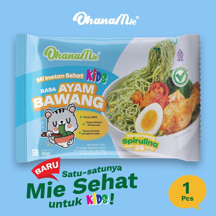 Jual Mie Instan Ayam Bawang Anak Sehat Kaya Gizi Tanpa MSG Ohana Mie -1 ...