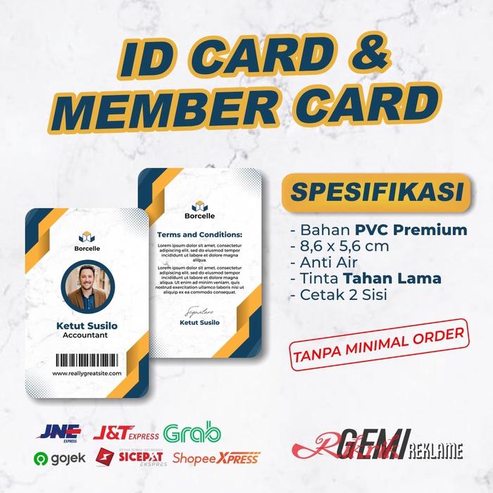 Jual Custom ID Card / Member Card / Kartu Pegawai / Kartu Pelajar ...