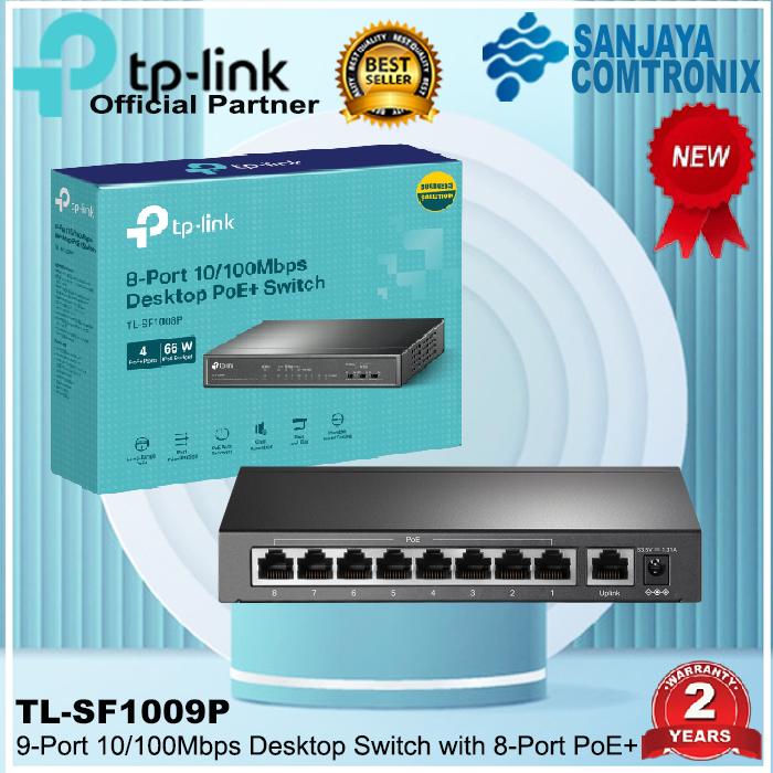 Promo TP-LINK TL-SF1009P 9-Port 10/100Mbps Desktop Switch with 8-Port PoE+ - Jakarta Pusat ...