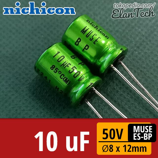 Jual Elco 10uF 50V Nichicon Muse ES BP 10 uF Kapasitor Capacitor ElanTech - Jakarta Pusat ...