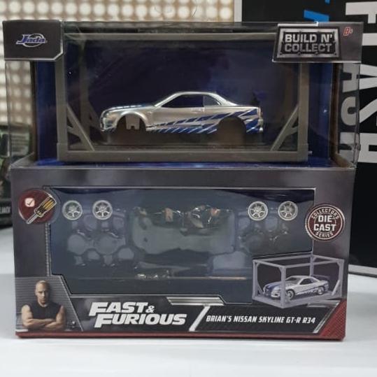 Jual Jada Fast & Furious Brian's Nissan Skyline GT R R34 Die Cast Kit ...