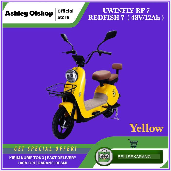 Promo Sepeda Listrik Uwinfly RF7 Redfish 7 Uwinfly RF 7 Yellow [ORI ...