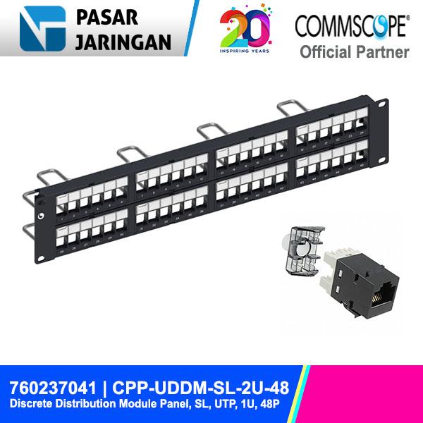 Jual COMMSCOPE AMP Patch Panel SL Series 48 Port Cat. 6 Loaded ORIGINAL ...
