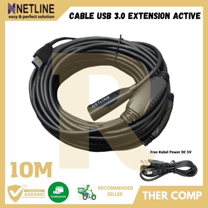 Jual NETLINE Kabel USB 3.0 Extension Active 5m, 10m, 15m, 20m - 10m ...