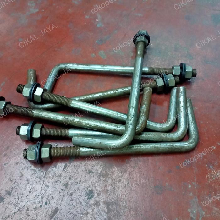 Jual angkur besi beton 19mm x 15cm + 2mur + 2ring - Jakarta Pusat ...