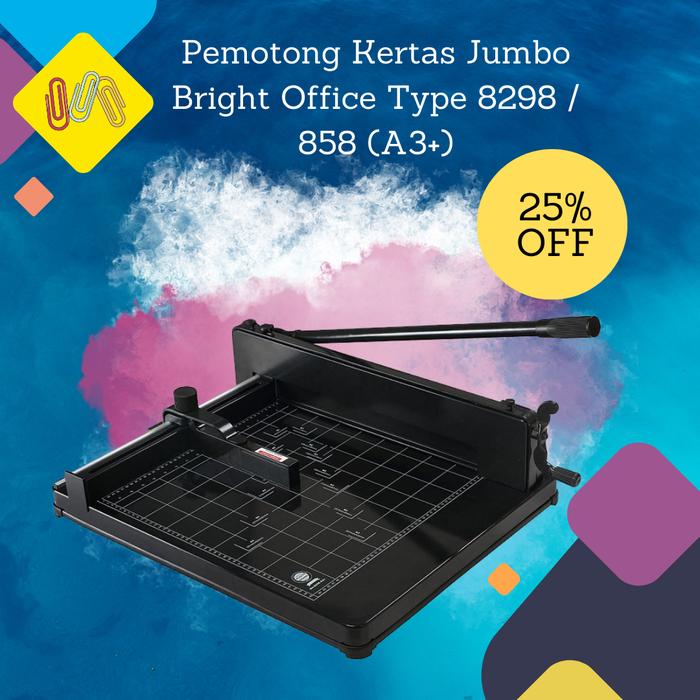 Jual HEAVY DUTY PAPER CUTTER / PEMOTONG KERTAS BRIGHT OFFICE 8298 (858 ...