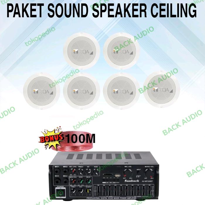 Jual PAKET SOUND SYSTEM CAFE DAN RESTORAN 6 SPEAKER CEILING TOA PLAFON ...