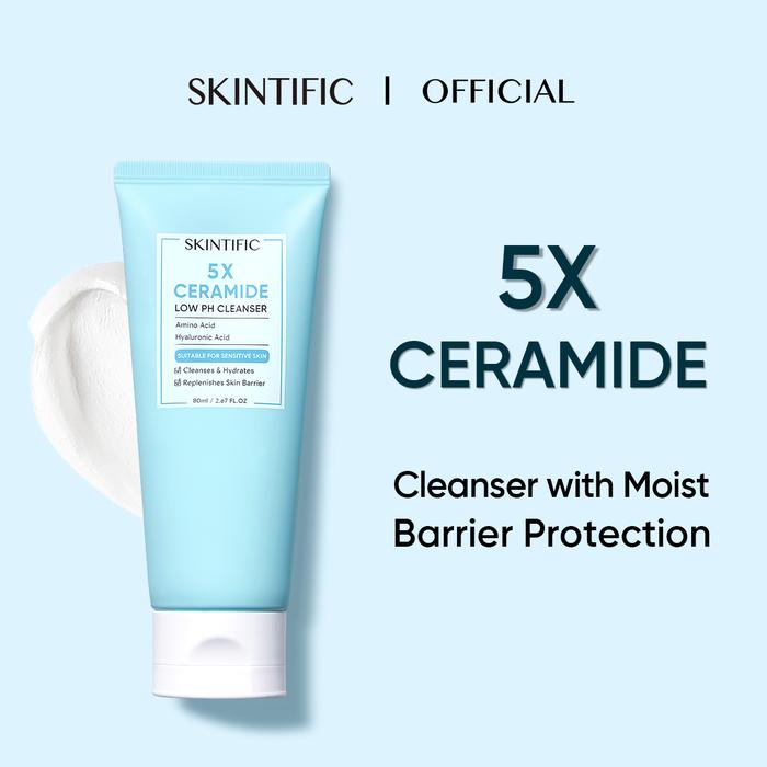 Jual Flash Skintific 5x Ceramide Low Ph Cleanser Facial Wash 80ml Di ...