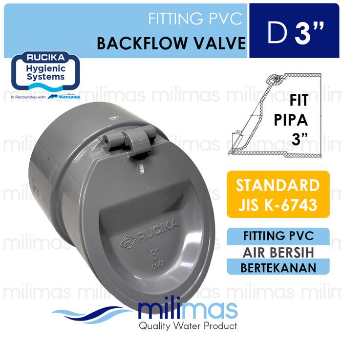 Jual RUCIKA - BACKFLOW VALVE D 3" - Fitting PVC Tutup Pembuangan RK ...