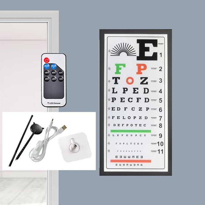 Jual Snellen chart elektrik dengan remote alat test mata rabun ...