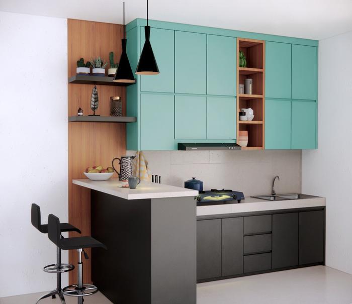 Jual kitchen set minimalis modern atas bawah custom - Jakarta Timur ...
