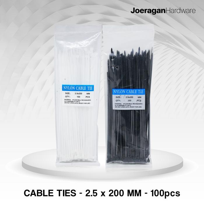 Jual Kabel Ties 10cm 15cm 20cm 25cm 30cm Nylon Cable Tie Insulock Tis Besar - 20cm, Putih - Kab ...