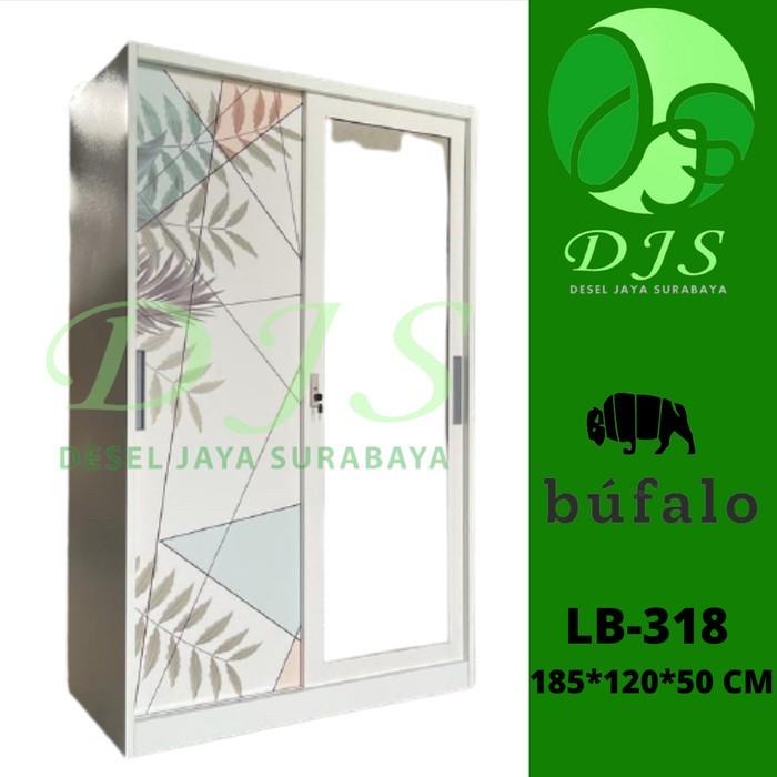 Jual Lemari Baju Besi Sliding LB-318 - Lemari Besi Kaca - Lemari Pakaian - Kota Surabaya - DESEL ...