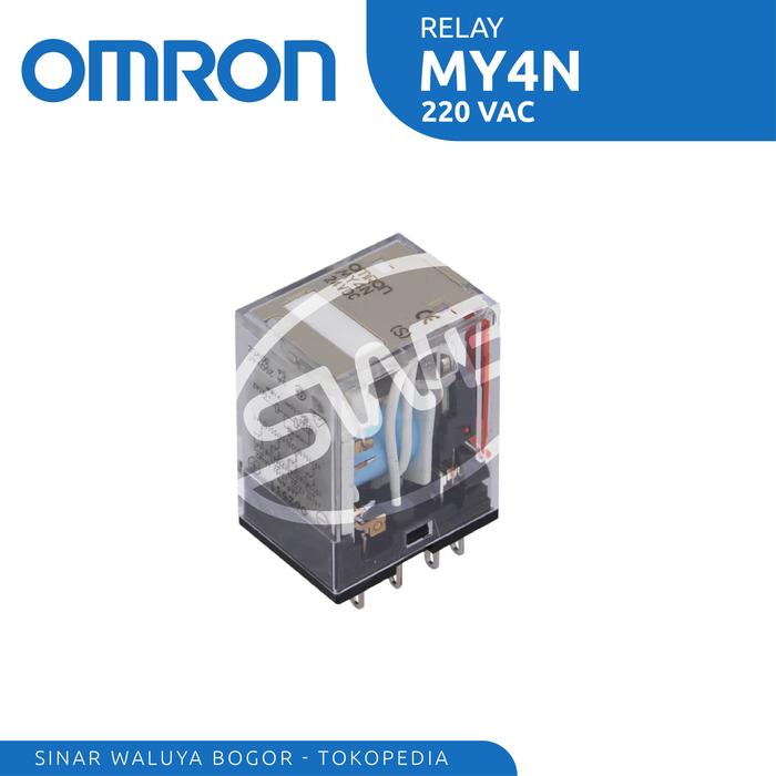 Jual Relay Omron MY4N 12vdc, 24vdc, 24vac, 110vac & 220vac - 220 VAC ...