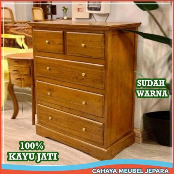 Jual drawer credenza lemari laci penyimpanan minimalis kayu jati jepara ...