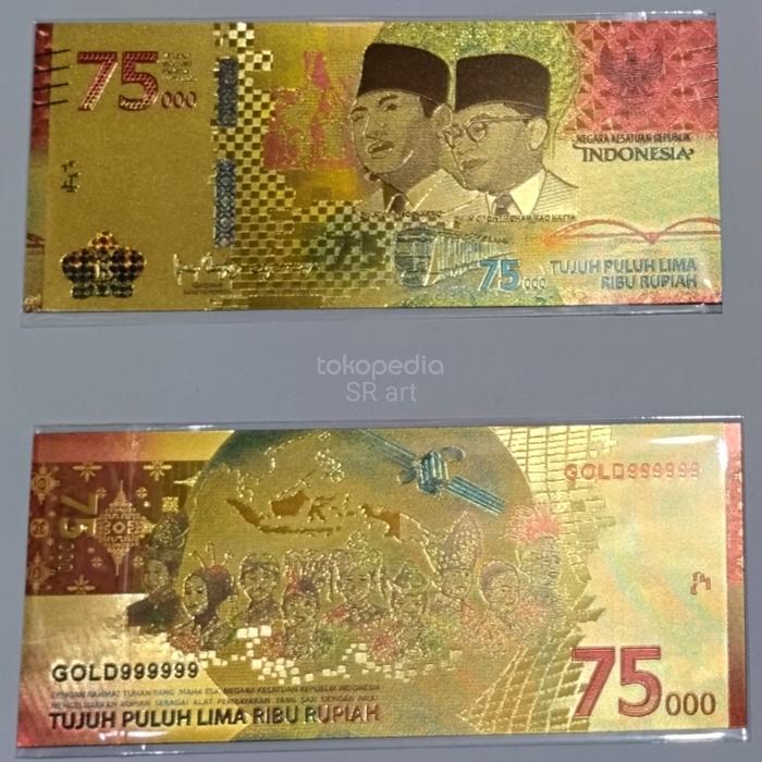 Jual uang foil gold 75 ribu - Jakarta Timur - SR art | Tokopedia