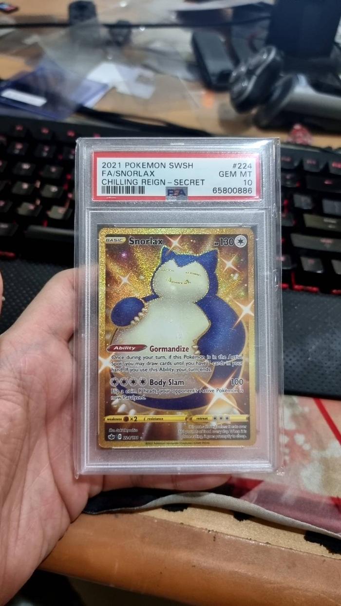 Jual Pokemon Gold Snorlax FA Secret Rare 224/198 Chilling Reign PSA 10 ... Jual Pokemon Gold Snorlax FA Secret Rare 224/198 Chilling Reign PSA 10 ...